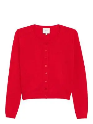 REFORMATION Clara Cashmere Cardigan - Cherry