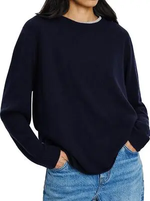 REFORMATION Cashmere Boyfriend Sweater - Blue