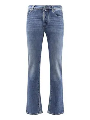 Jacob Cohen Stretch Cotton Blend Slim Fit Jeans - Blue