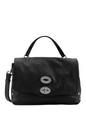 ZANELLATO ZANELLATO Postina® Baby Hammered Leather Crossbody Bag Black
