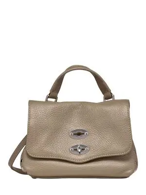 ZANELLATO ZANELLATO Postina® Baby Hammered Leather Crossbody Bag Grey