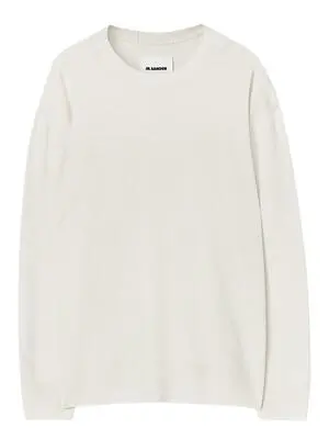 JIL SANDER Midweight Wool Crew-neck Sweater - Natural