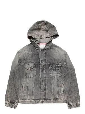 Acne Studios Hooded Denim Jacket - Washed Black