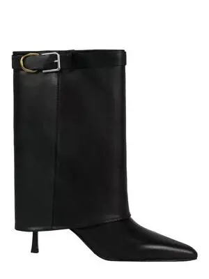 POTAMY 70mm Buckle-detail Leather Boots - Black