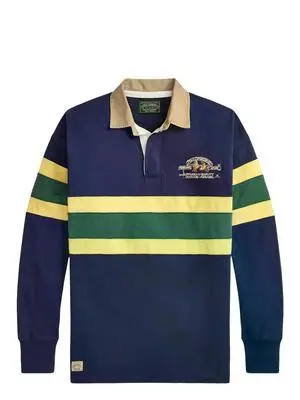 Polo Ralph Lauren Striped-detail Long-sleeve Polo Shirt - Blue