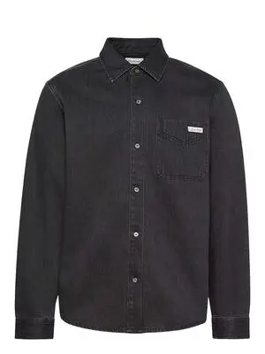 Calvin Klein Pocket Long-sleeve Denim Shirt - Black