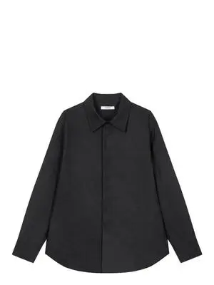 STUDIO TOMBOY Concealed-button Shirt - Grey