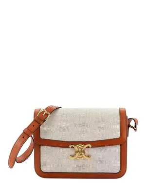 Celine Triomphe Canvas Shoulder Bag - Brown