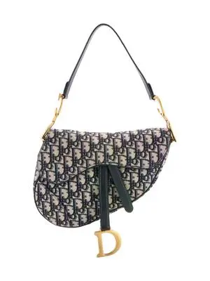Dior Saddle Handbag Oblique Canvas Medium - Blue