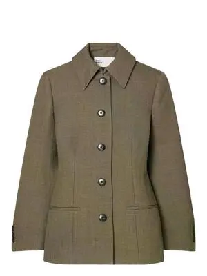 Tory Burch Button Wool Jacket - Brown
