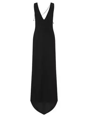 Moschino Maxi Chain-detail Dress - Black