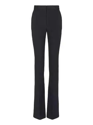 Balmain Grain-de-poudre Straight Trousers - Black