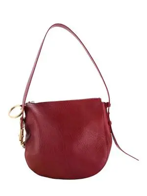 Burberry Knight Leather Small Shoulder Bag Red