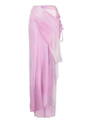 Acne Studios Draped Wrap-design Maxi Skirt - Purple