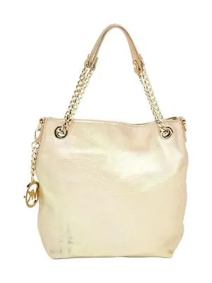 Michael Kors Laminated Leather Tote Bag Gold