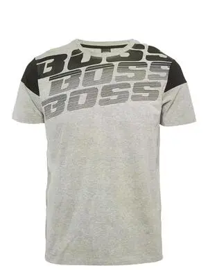 BOSS 2000s Abstract-print Crew-neck T-shirt - Grey