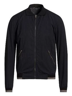 Dolce & Gabbana Harrington Jacket With Knitted Trims - Navy