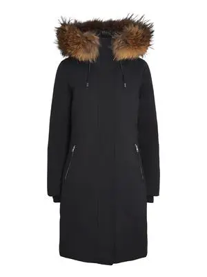 Mackage Down-filled Nordic Tech Coat With Fox Fur Trim - Black