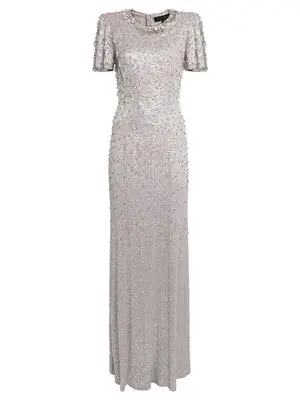 Jenny Packham Serenity Sequin Gown - Silver