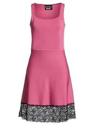 Moschino Flared Knit Midi Dress - Magenta
