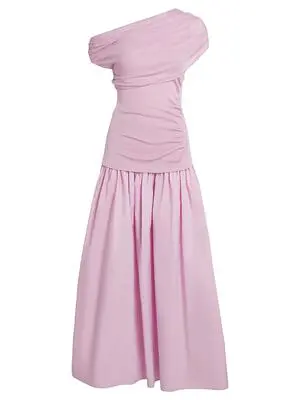 SELF-PORTRAIT Draped Maxi Dress - Pink