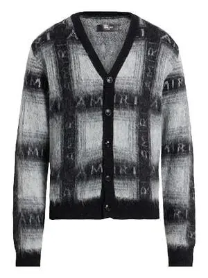 Amiri Knitted Mohair-blend Cardigan - Grey