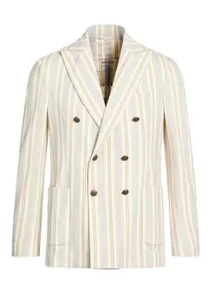 CIRCOLO 1901 Double-breasted Striped Blazer - Grey