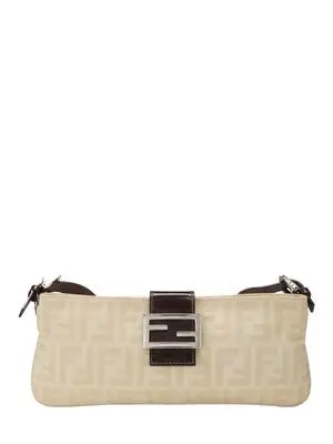 FENDI Zucca Canvas Shoulder Bag