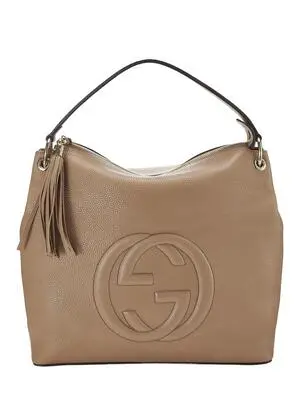 Gucci Leather Soho Convertible Hobo - Brown