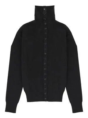 LEMAIRE High Collar Cardigan - Grey