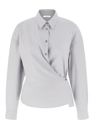 LEMAIRE Straight Twisted Collar Shirt - Grey