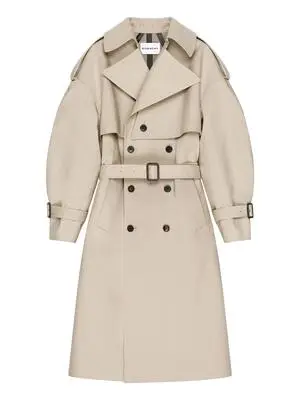 Givenchy Couture Seam Cotton Trench Coat - Beige/black