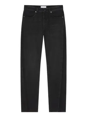 Givenchy Couture Seam Straight Fit Shadow Washed Jeans - Black