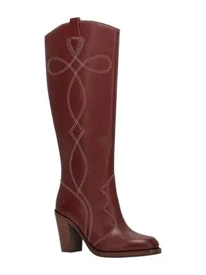 Frye Corinne Knee High Western Boot - Cranberry