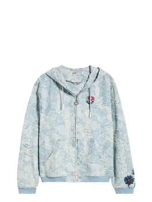 VERYRARE Dark Lotus Distressed Hoodie - Blue