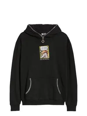 VERYRARE Cowboy Eyes Embroidered Hoodie - Black