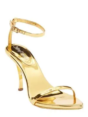 Jeffrey Campbell Obsession Ankle Strap Sandal - Gold Patent Gold