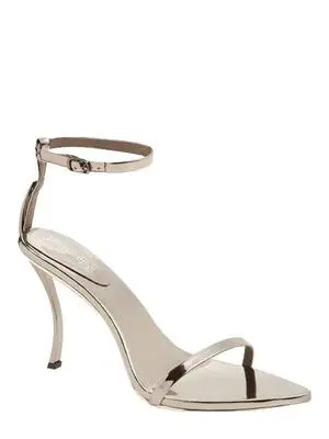 Jeffrey Campbell Obsession Ankle Strap Sandal - Pewter Mirror Combo