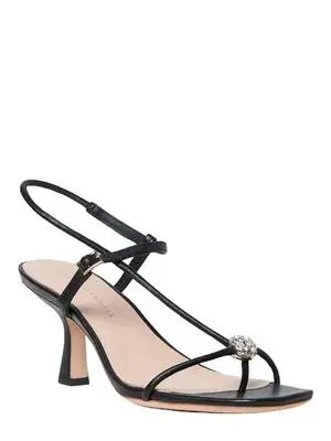 LOEFFLER RANDALL Triana Slingback Sandal - Black/gold Crystal