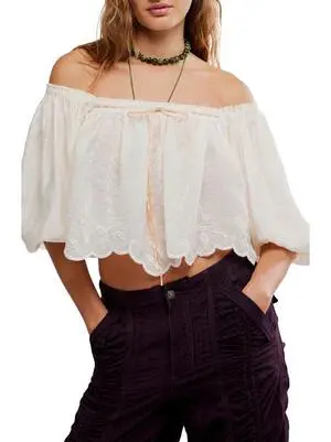 Free People Bali Daydream Melody Crop Top - Mother Of Pearl Comb