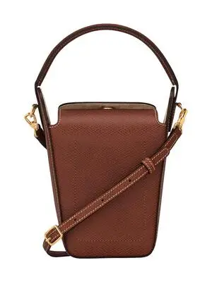 Longchamp Leather Bucket Bag - Brown