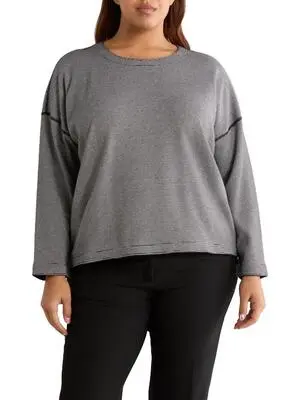 Eileen Fisher Reversible Organic Cotton Top - Black/ivory