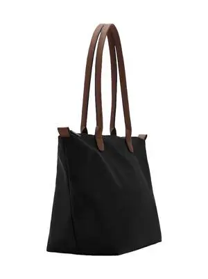Mango Nylon Shopper Bag Black
