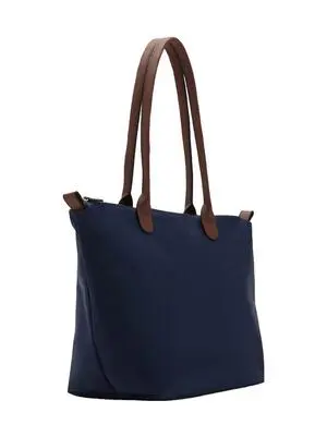 Mango Nylon Shopper Bag Blue