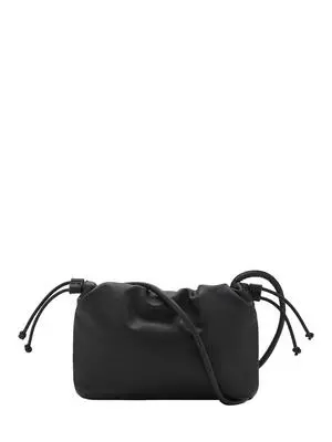 Mango Faux Leather Bucket Bag - Black
