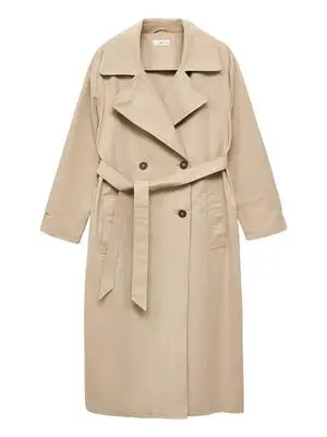 MANGO Belted Trench Coat