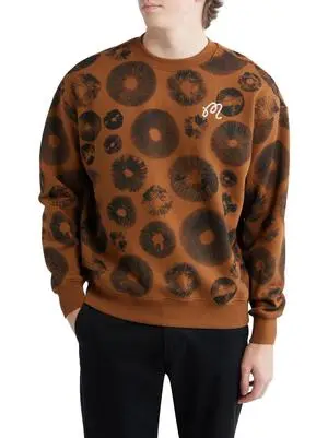 MALBON Range Foraging Print Sweatshirt - Pecan