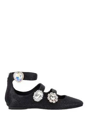 Kurt Geiger Ankle Strap Ballet Flats - Black
