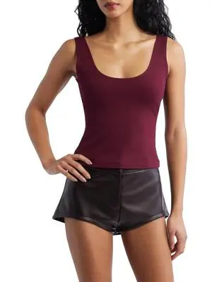 ARTLESS FOREVER Inez Scoop Neck Tank - Merlot