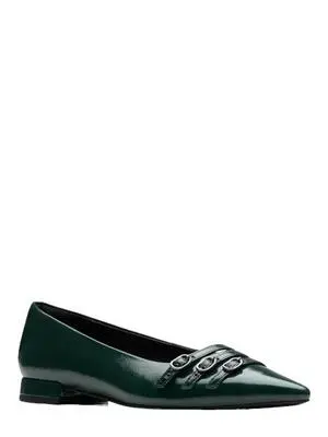 Clarks Sensa Triple Strap Flat - Dark Green